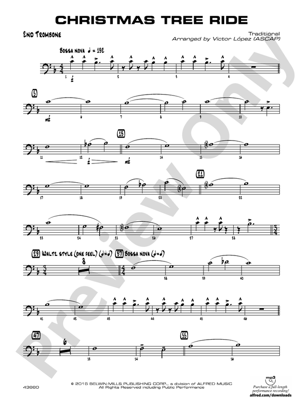Christmas Tree Ride: 2nd Trombone: 2nd Trombone Part - Digital Sheet Music Download