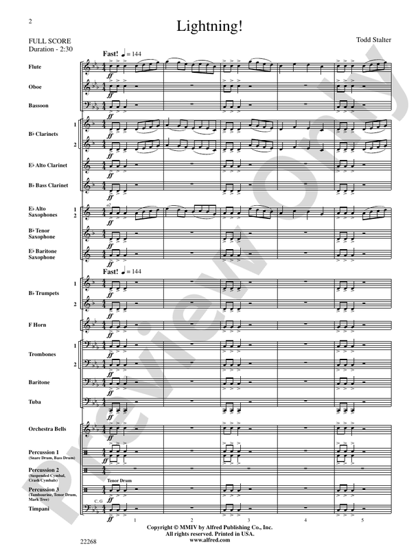 Lightning!: Score: Concert Band Score - Digital Sheet Music Download