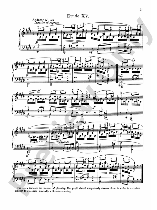 Bertini: Forty-eight Studies, Op. 29 & 32: No. 15 Part - Digital Sheet ...