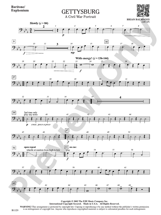 Gettysburg (A Civil War Portrait): Baritone/Euphonium: Baritone ...