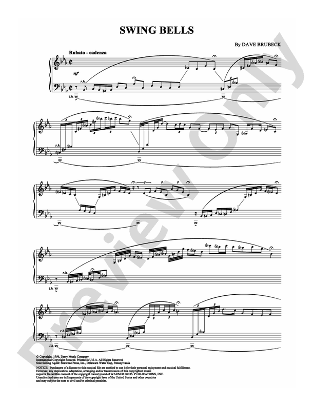 Swing Bells: Piano: Dave Brubeck - Digital Sheet Music Download