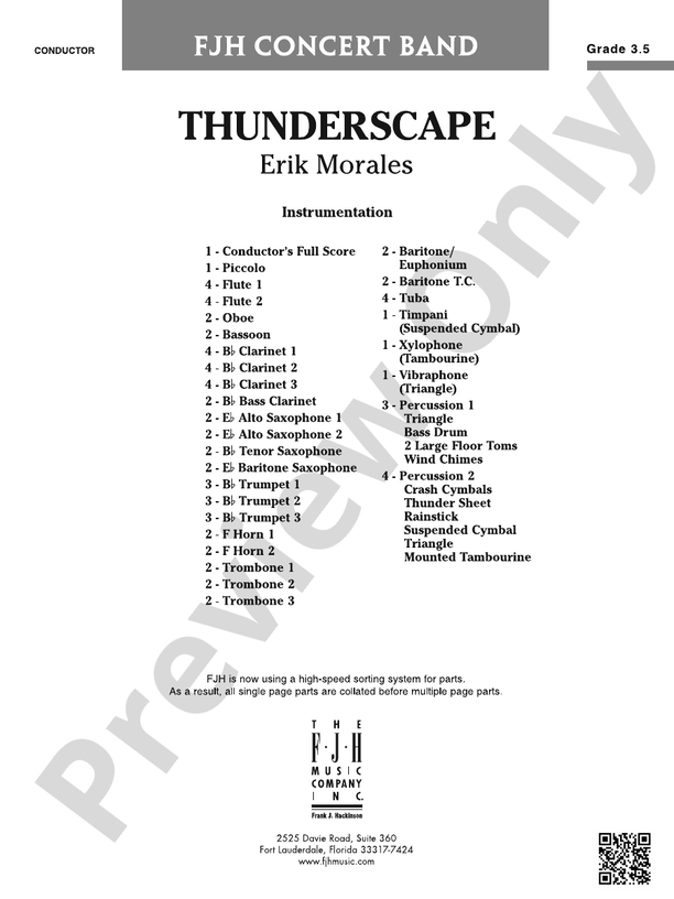 Thunderscape: Score: Concert Band Score: Erik Morales - Digital Sheet Music Download