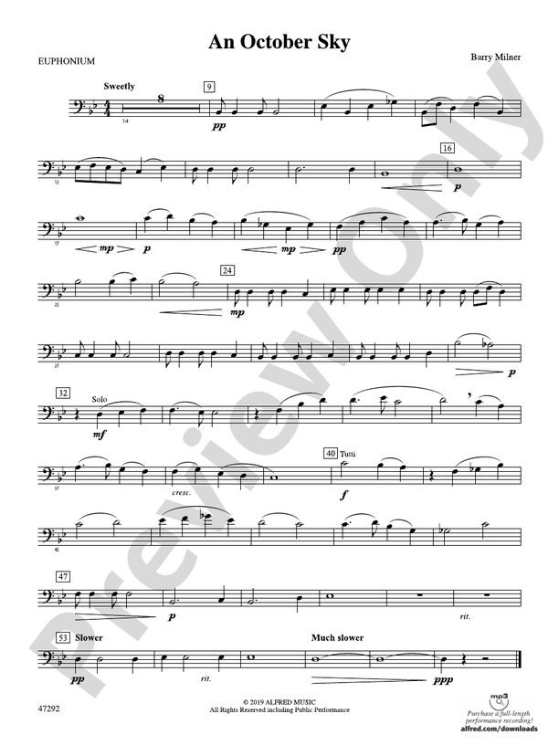 An October Sky: Baritone B.C.: Baritone B.C. Part - Digital Sheet Music ...