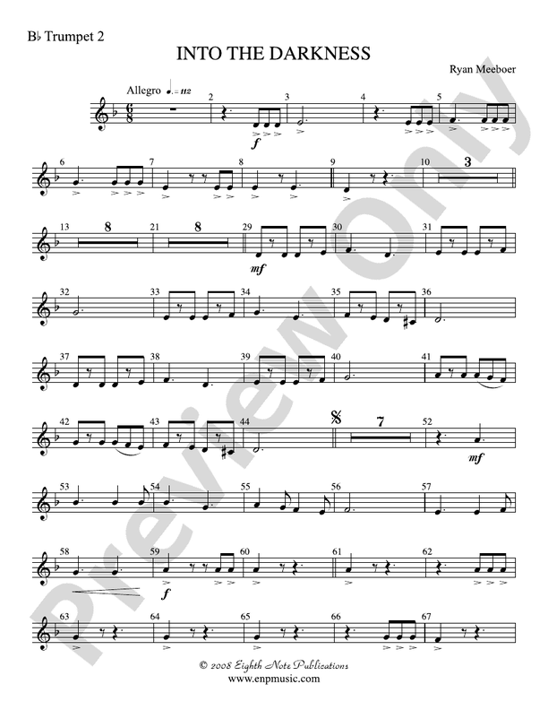 Into the Darkness: 2nd B-flat Trumpet: 2nd B-flat Trumpet Part - Digital Sheet Music Download