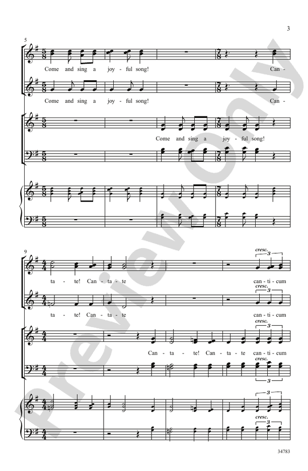 A Jubilant New Song: SATB Choral Octavo: Laura Farnell - Digital Sheet ...