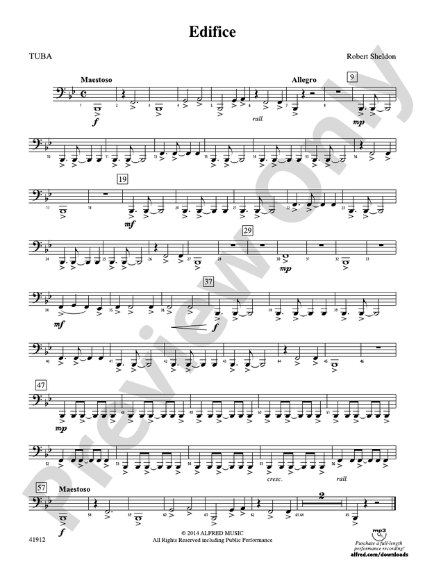 Edifice: Tuba: Tuba Part - Digital Sheet Music Download
