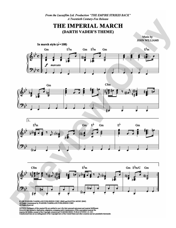 The Imperial March (Darth Vader's Theme): Piano: John Williams ...