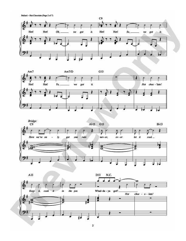 Hot Chocolate: Piano/Vocal/Chords: Glen Ballard - Digital Sheet Music ...