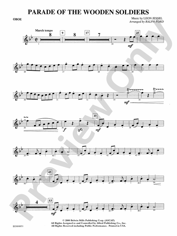 Parade of the Wooden Soldiers: Oboe: Oboe Part - Digital Sheet Music ...