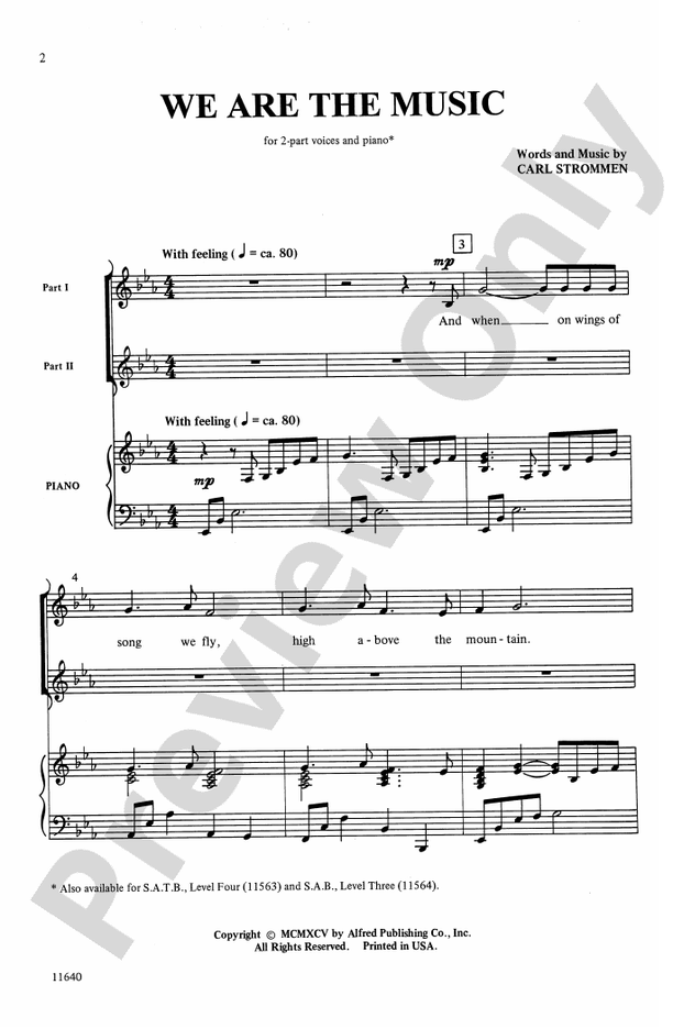 We Are the Music: 2-Part Choral Octavo: Carl Strommen - Digital Sheet ...