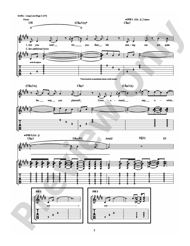 Long Lost: Guitar TAB: Better Than Ezra - Digital Sheet Music Download