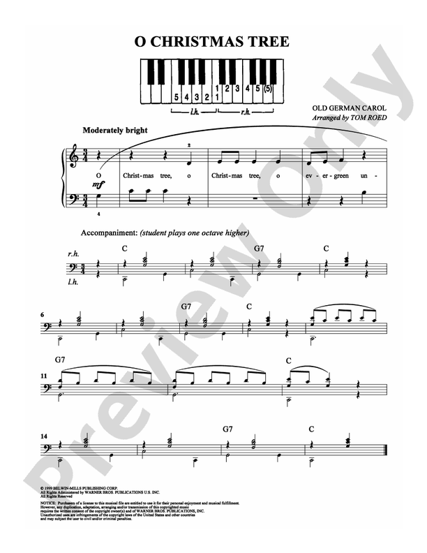 O Christmas Tree: Easy Piano: Traditional - Digital Sheet Music Download