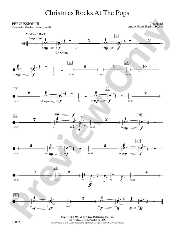 Christmas Rocks at the Pops: 3rd Percussion: 3rd Percussion Part ...