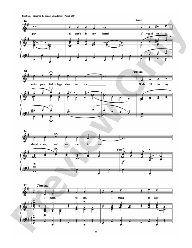 I Mean To Say: Piano/Vocal/Chords: George Gershwin - Digital Sheet ...