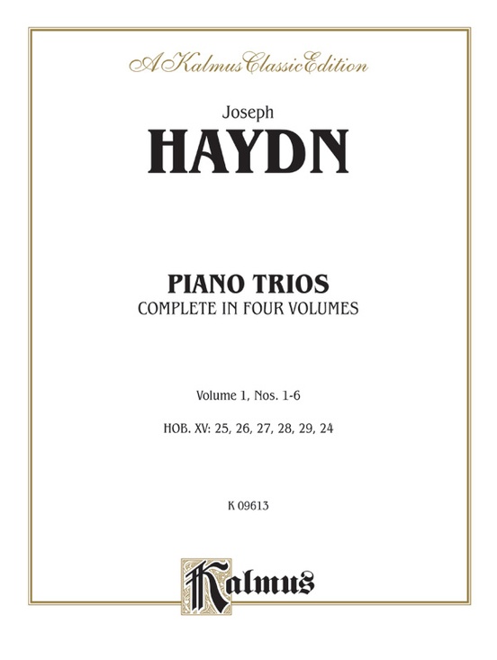Haydn: Piano Trios, Volume I (Nos. 1-6): Chamber Trio Book: Franz Joseph Haydn - Digital Sheet ...