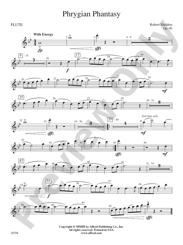 Phrygian Phantasy: Flute: Flute Part - Digital Sheet Music Download