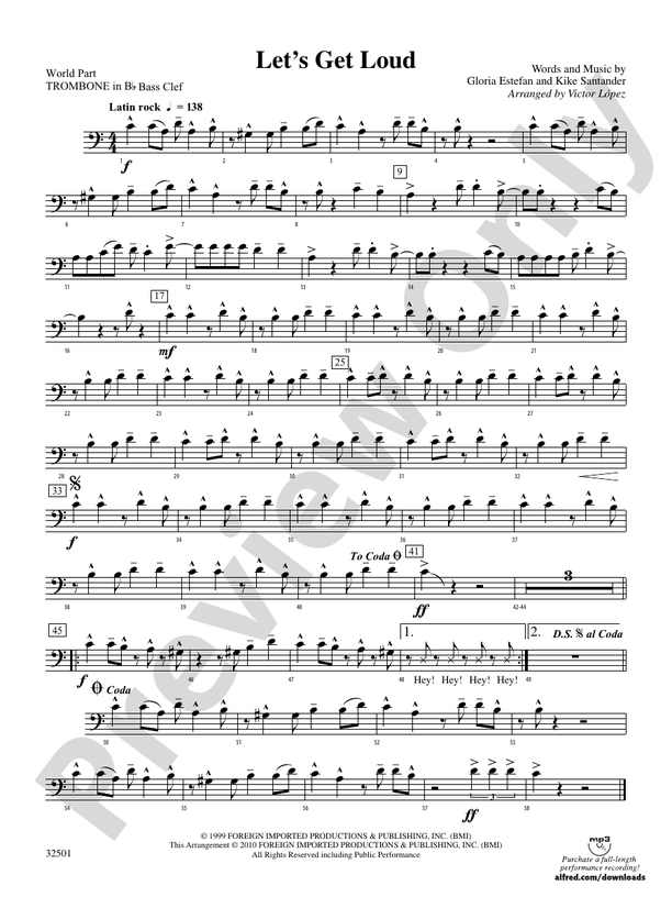 Let's Get Loud: (wp) 1st B-flat Trombone B.C.: (wp) 1st B-flat Trombone ...