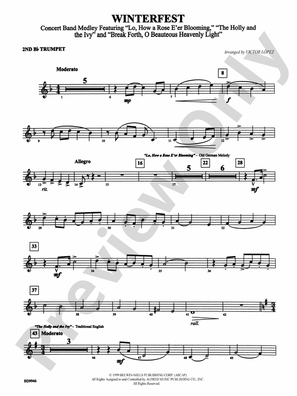 Winterfest: 2nd B-flat Trumpet: 2nd B-flat Trumpet Part - Digital Sheet ...