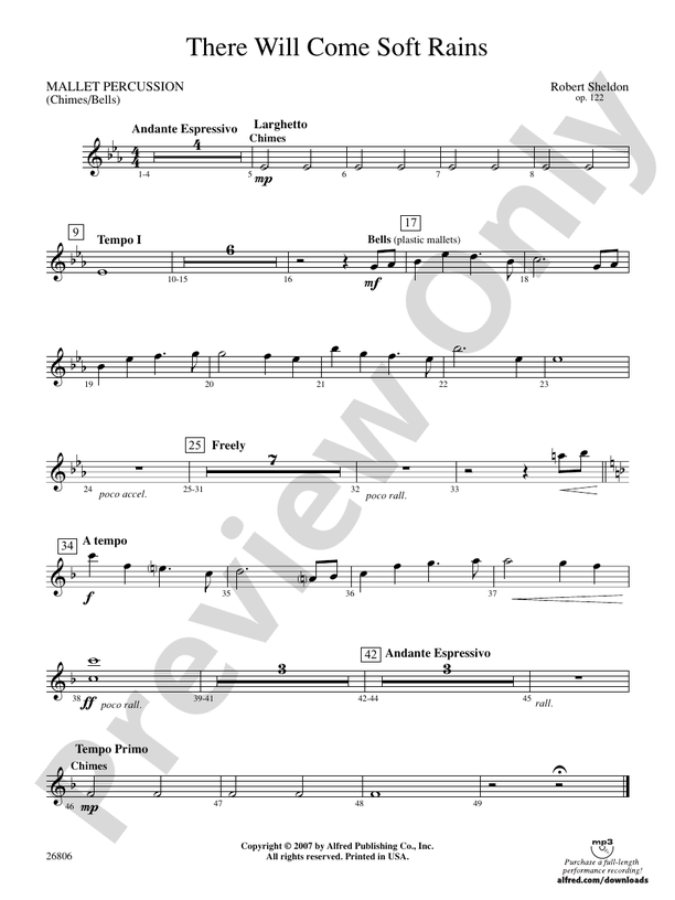 There Will Come Soft Rains: Mallets: Mallets Part - Digital Sheet Music ...