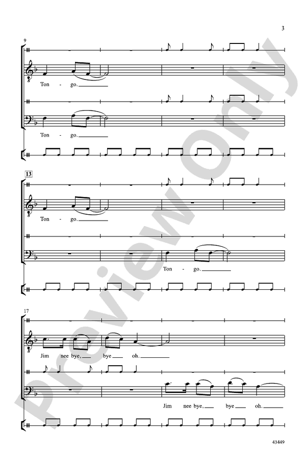 Tongo: TB Choral Octavo - Digital Sheet Music Download