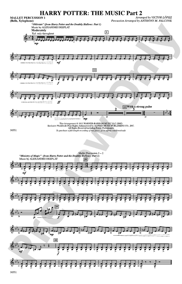 Harry Potter: The Music, Part 2: Mallets: Mallets Part - Digital Sheet Music Download