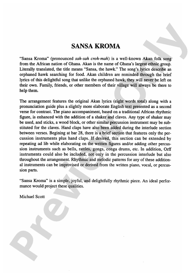 Sansa Kroma: 2-Part, accompanied Choral Octavo - Digital Sheet Music ...