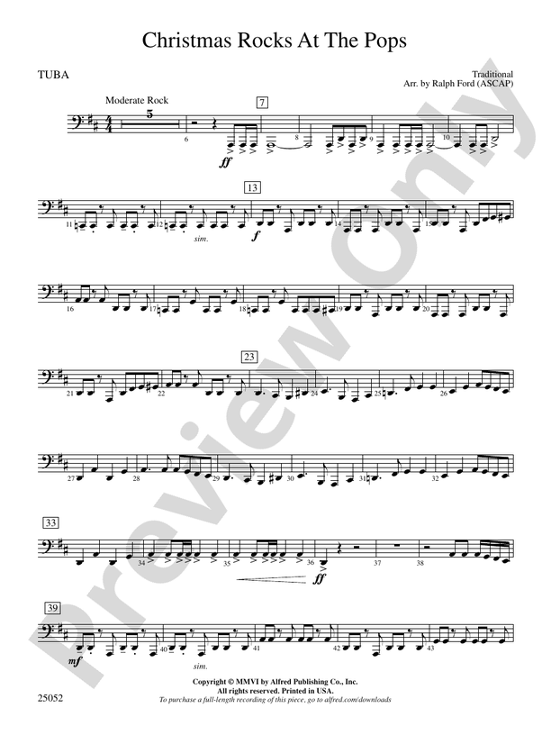 Christmas Rocks at the Pops: Tuba: Tuba Part - Digital Sheet Music Download