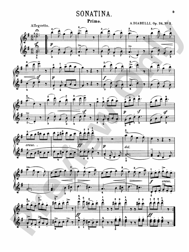 Diabelli: Sonatinas, Op. 24, 54, 58, 60: Sonatina, Op. 24, No. 2 Part ...