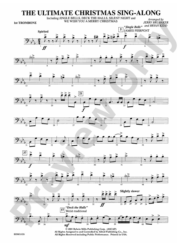 The Ultimate Christmas Sing-Along: 1st Trombone: 1st Trombone Part ...