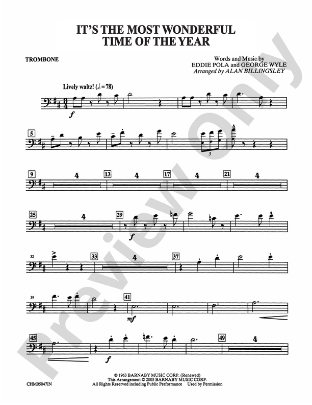 It's the Most Wonderful Time of the Year: 1st Trombone: 1st Trombone ...