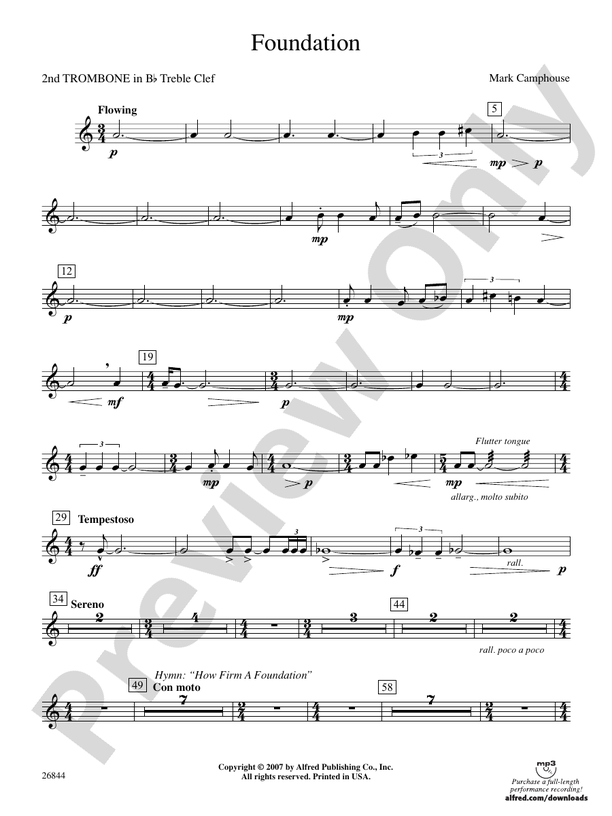 Foundation: (wp) 2nd B-flat Trombone T.C.: (wp) 2nd B-flat Trombone T.C ...