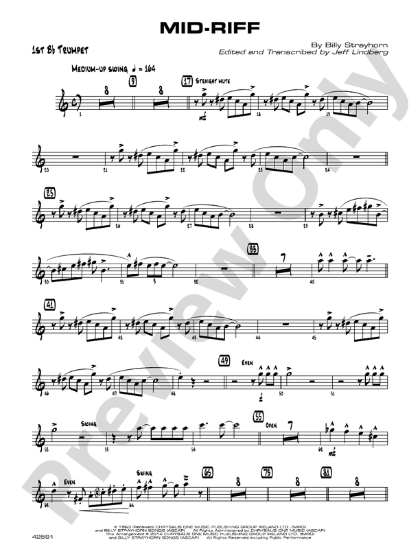 Mid-Riff: 1st B-flat Trumpet: 1st B-flat Trumpet Part - Digital Sheet ...