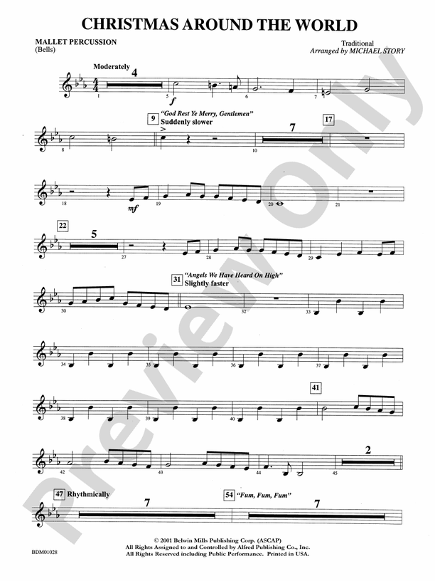 Christmas Around the World: Mallets: Mallets Part - Digital Sheet Music ...