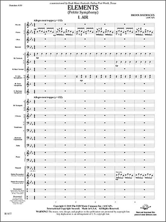 Elements: Concert Band Conductor Score & Parts: Brian Balmages | Sheet ...