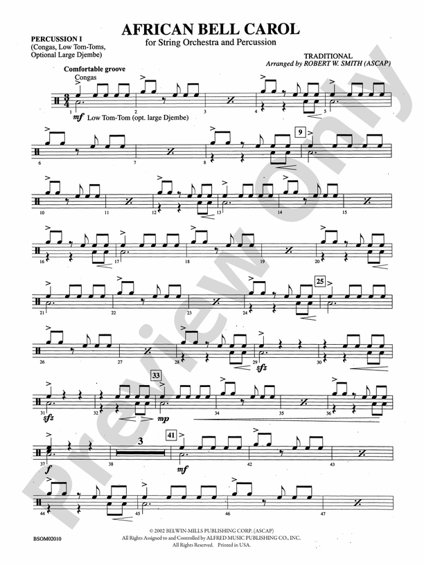 African Bell Carol (for String Orchestra and Percussion): 1st ...