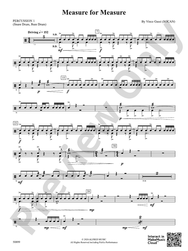Measure for Measure: 1st Percussion: 1st Percussion Part - Digital ...
