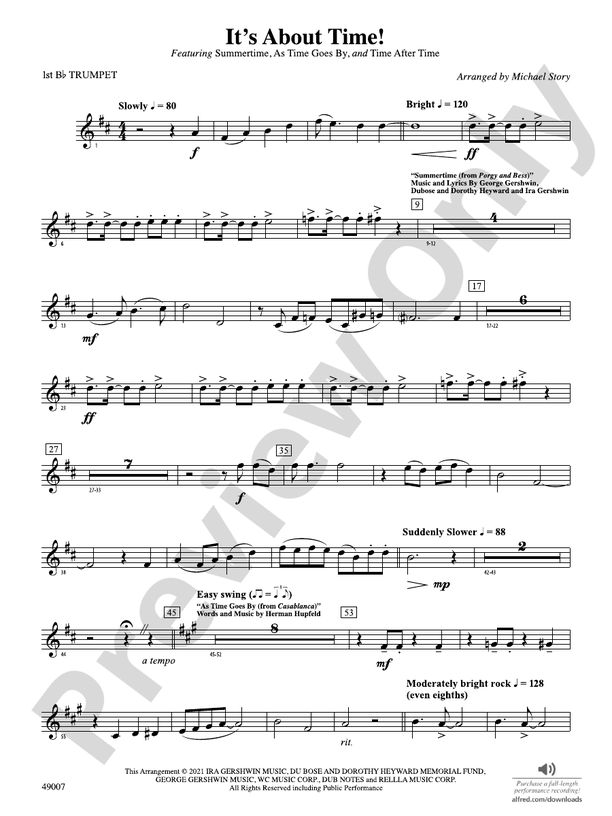 It's About Time: 1st B-flat Trumpet: 1st B-flat Trumpet Part - Digital ...