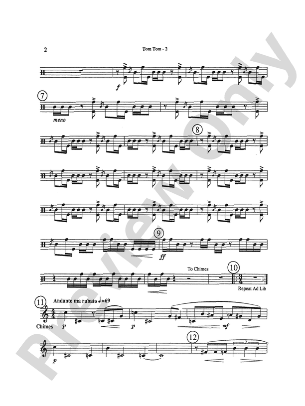 Triptych: 2nd Percussion: 2nd Percussion Part - Digital Sheet Music Download