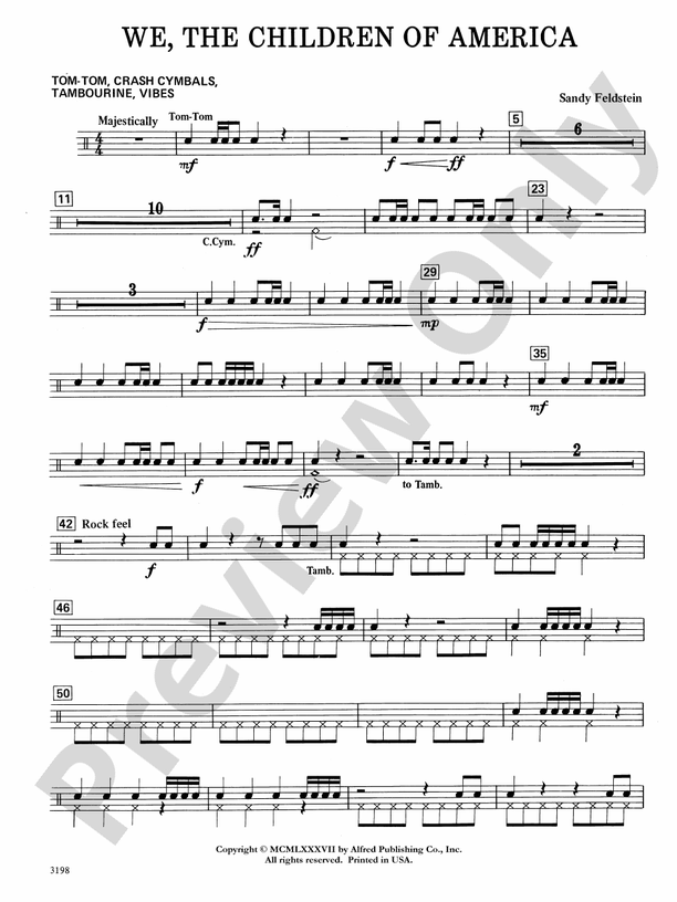 We, the Children of America: Tom-Toms: Tom-Toms Part - Digital Sheet ...