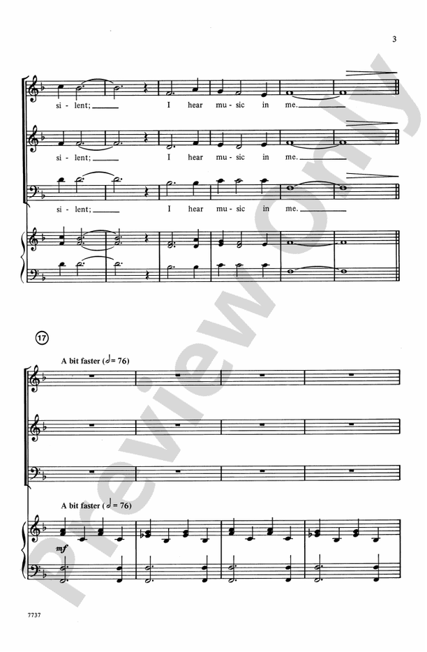 I Hear Music in Me: 3-Part Mixed Choral Octavo: David Sprunger ...