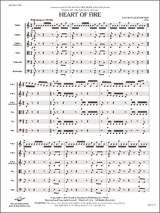 Heart of Fire: String Orchestra Conductor Score: Lauren Bernofsky | Alfred Music