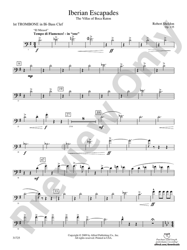 Iberian Escapades: (wp) 1st B-flat Trombone B.C.: (wp) 1st B-flat Trombone B.C. World Part ...