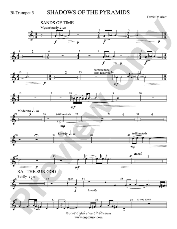 Shadows of the Pyramids: 3rd B-flat Trumpet: 3rd B-flat Trumpet Part ...