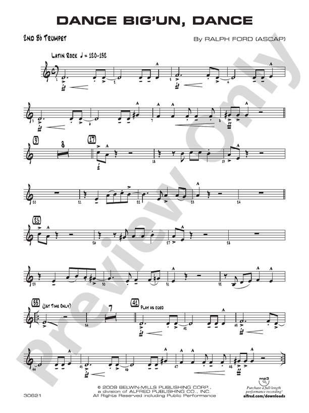 Dance Big'un Dance: 2nd B-flat Trumpet: 2nd B-flat Trumpet Part - Digital Sheet Music Download