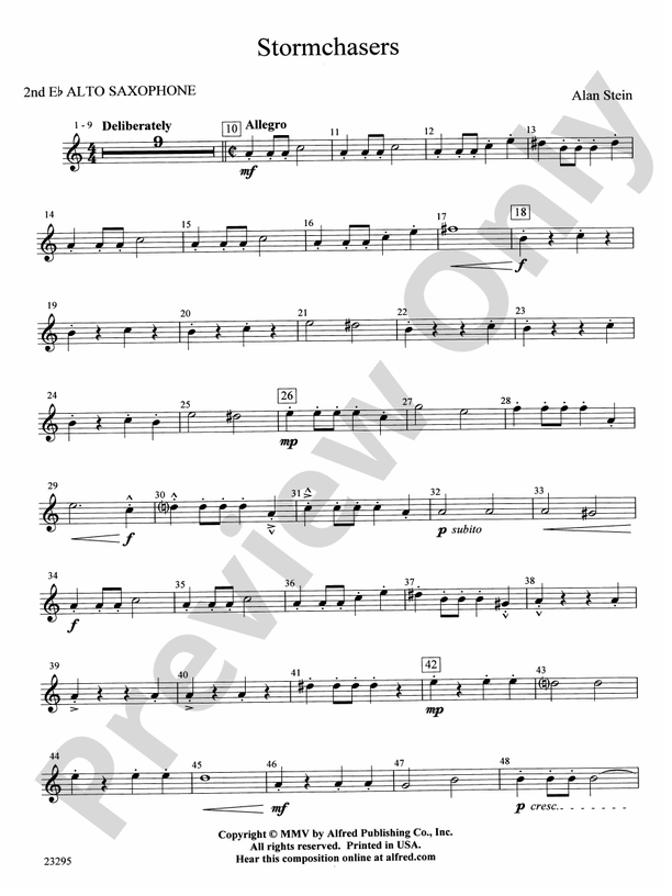 Stormchasers: 2nd E-flat Alto Saxophone: 2nd E-flat Alto Saxophone Part - Digital Sheet Music ...