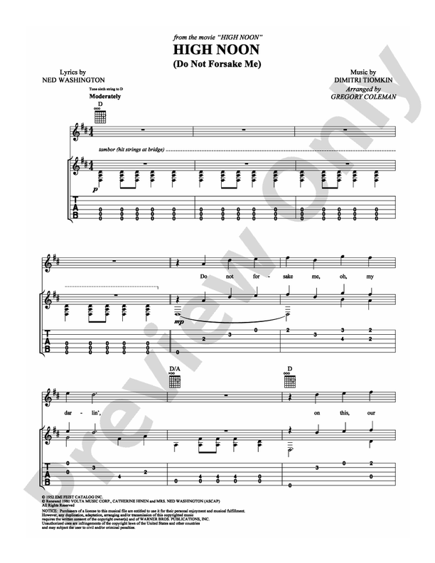 High Noon (Do Not Forsake Me, Oh My Darlin'): Guitar TAB: Dimitri ...