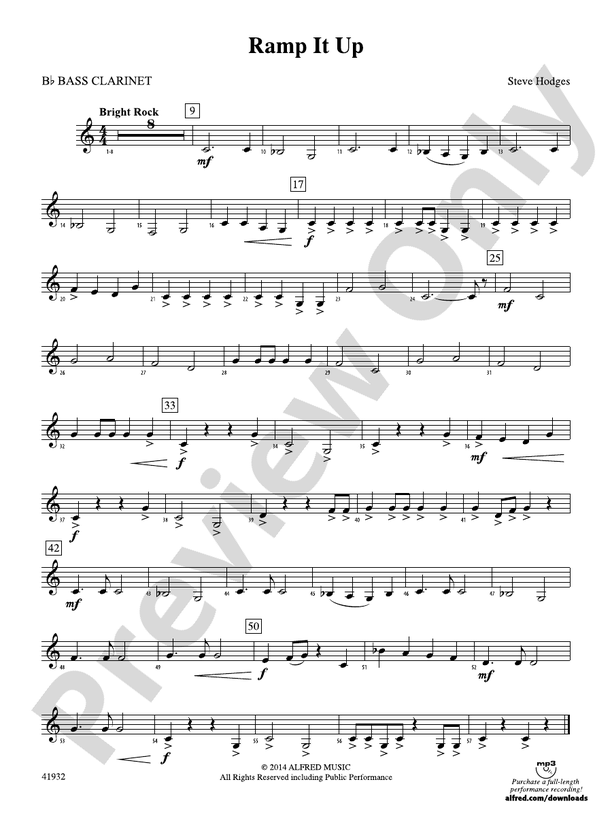 Ramp It Up: B-flat Bass Clarinet: B-flat Bass Clarinet Part - Digital ...
