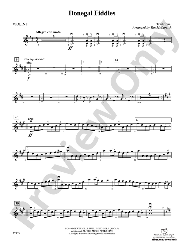Donegal Fiddles: 1st Violin: 1st Violin Part - Digital Sheet Music Download