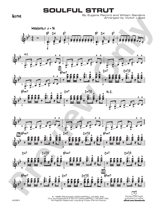 Soulful Strut: Guitar: Guitar Part - Digital Sheet Music Download