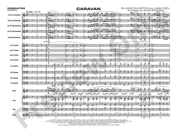 Caravan: Score: Jazz Ensemble Score - Digital Sheet Music Download